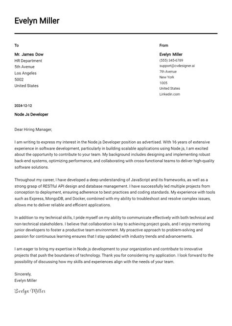 11 Cloud Back End Developer Cover Letter Examples And Templates For 2024 Resumedesign Ai