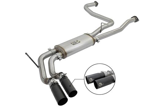 Afe Power Rebel Series 2 12in 409 Ss Cat Back Exhaust W Black Tips 16