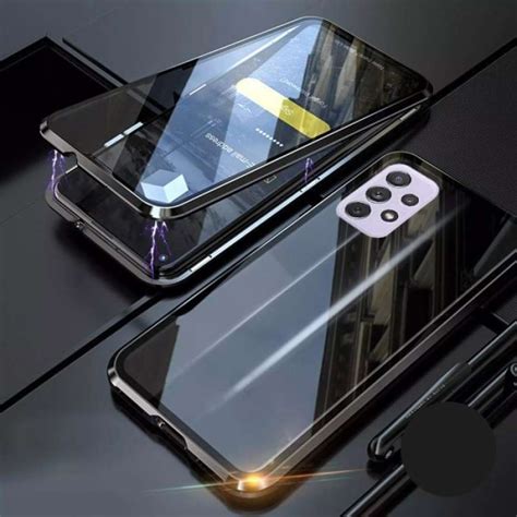Jual Samsung Galaxy A72 Double Side Glass Magnetic Case Metal Cover