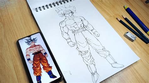 How To Draw Goku Full Body Drawing Goku Ultra Instinct Dragon Ball Z YouTube
