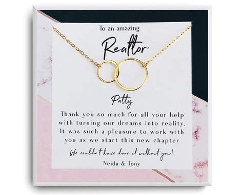 Realtor Appreciation T Necklace Real Estate Agent T Realtor