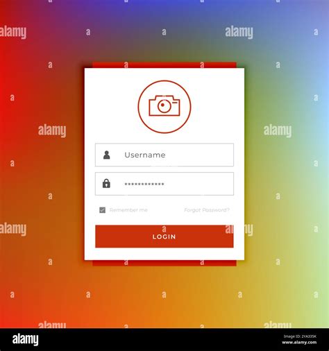 Eye Catching Login Form Theme Template For Social Profile Vector Stock Vector Image And Art Alamy