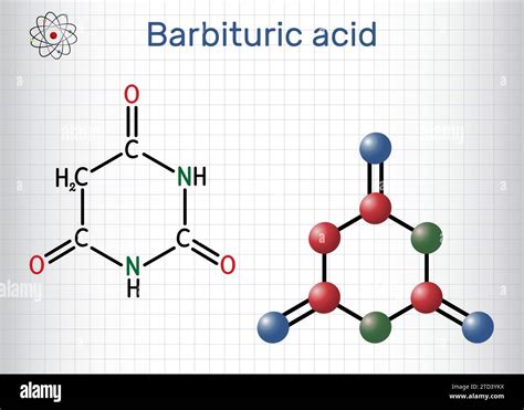 Barbituric Acid Malonylurea Or 6 Hydroxyuracil Molecule Structural