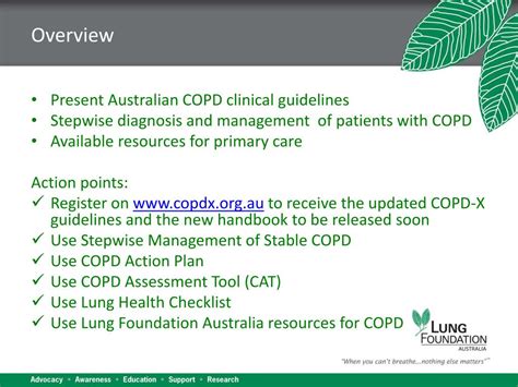 Ppt The Copd X Plan Australia And New Zealand Guidelines For The