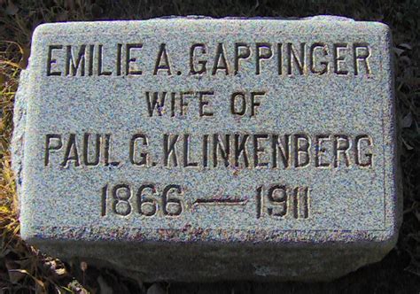 Emilie Anna Gappinger Klinkenberg 1866 1911 Find A Grave Memorial