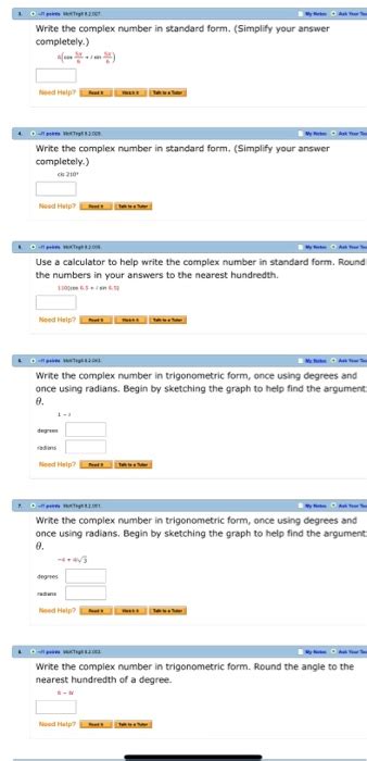 Solved Write The Complex Number In Standard Form Simplify