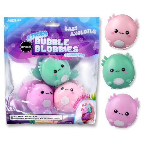 Sensory Sticky Fidget Bubble Foam Axolotl Toy