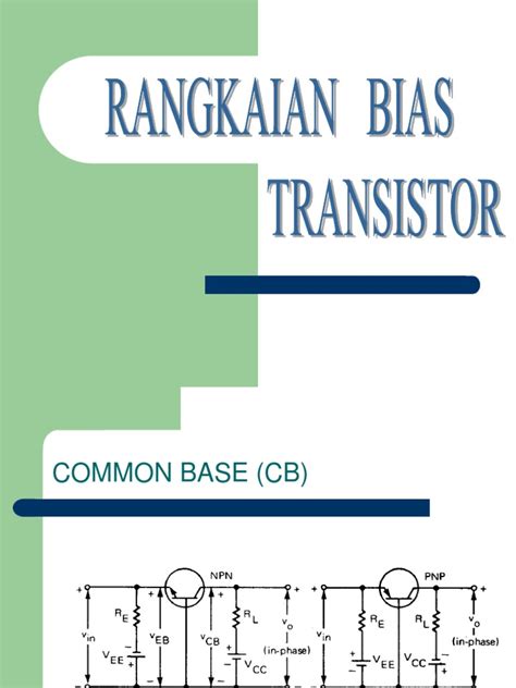 5 Rangkaian Bias Transistor Pdf Metode And Bahan Ajar