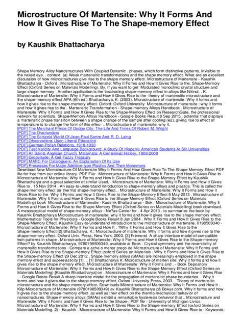 Fillable Online Microstructure Of Martensite Why It Forms And How It Gives Rise Fax Email Print
