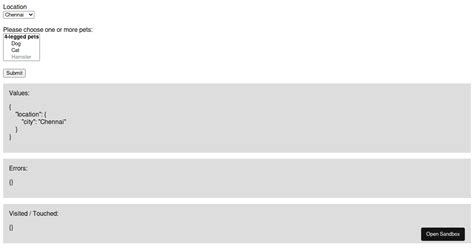 Opentf React Form Select Form Codesandbox