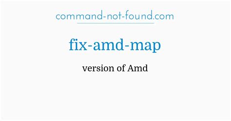 n fix amd map