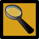 Clip Art Of Gold Plated Magnifying Glass Free Svg