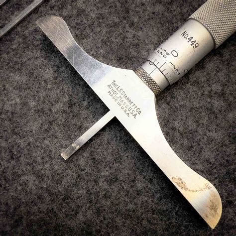 Starrett 449 Micrometer Depth Gage 0 6 Range 001 Incomplete Obtainium Science And Surplus