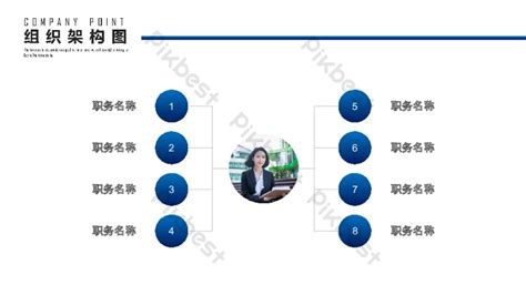 Templat Ppt Carta Organisasi Syarikat Biru Powerpoint Pptx Percuma