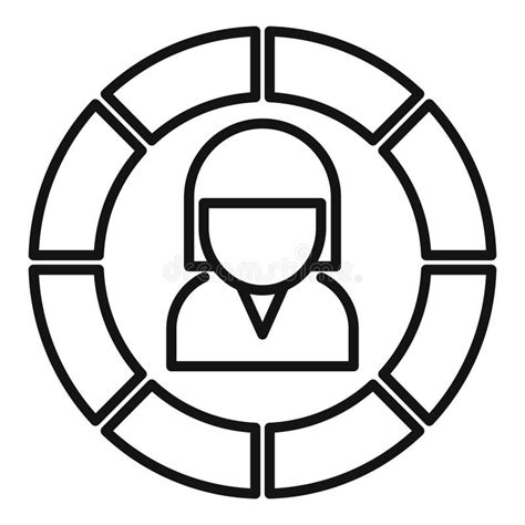 businesswoman standing inside pie chart analyzing data stock illustration illustration of