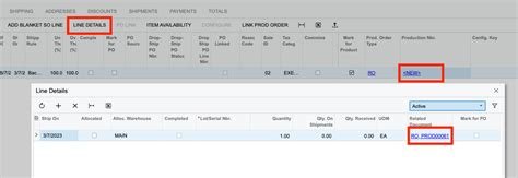 Production Number Does Not Show Up On Sales Order Community