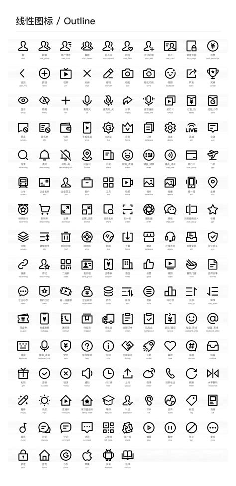 其他 图标框架 2 线性图标 花瓣网