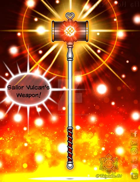 Sailor Vulcans Weapon Magic Volcanic Hammer By Taiyoukoart On Deviantart