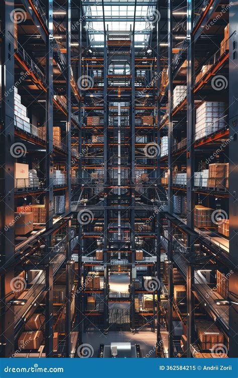 Efficient Multi Level Warehouse Intricate Shelving And Conveyor System For Logistics Management