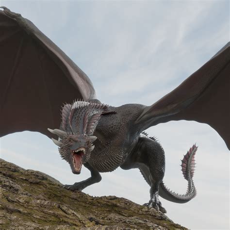 Drogon Full Body Sculpt V2 Got Dragon Balerion Gothic Dragon Throne