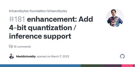enhancement add 4 bit quantization inference support · issue 181 · bitsandbytes foundation