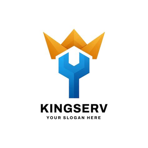 Premium Vector Service King Gradient Logo Vector Icon Illustration
