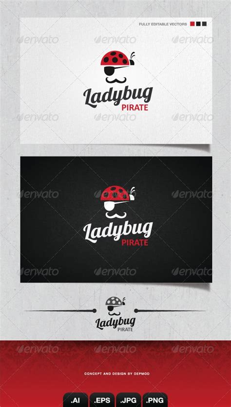 Ladybug Pirate Logo For Nature Services