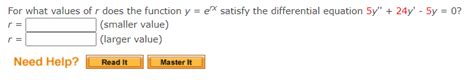 Solved For What Values Of R Does The Function Y Erx Satisfy Chegg