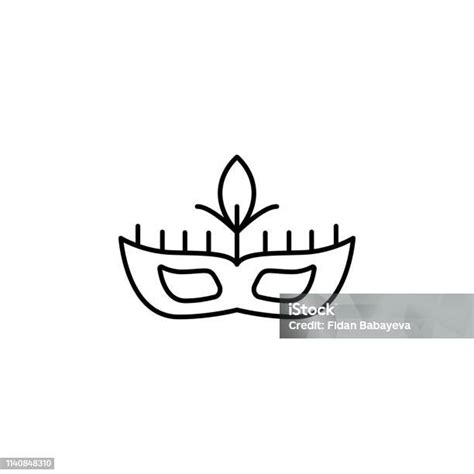 매직 마스크 개요 아이콘입니다 기호와 기호는 웹 로고 모바일 앱 Ui Ux에 사용할 수 있습니다 Carnival에 대한 스톡 벡터 아트 및 기타 이미지 Istock