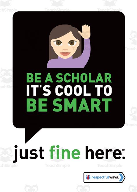 Respectful Ways Class Sign Be A Scholar By Teach Simple