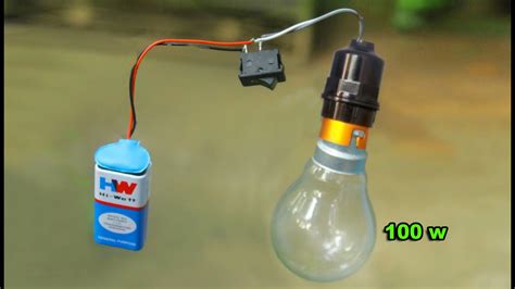 100v Light Bulb Hacks 9v Battery Switch Beginner Tutorial Youtube