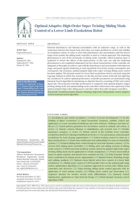 pdf optimal adaptive high order super twisting sliding mode