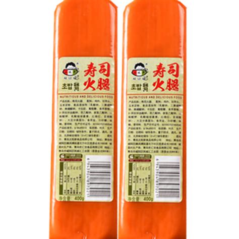 寿司火腿400g 2袋紫菜包饭寿司火腿条切片三明治火锅食材即食火腿 虎窝淘