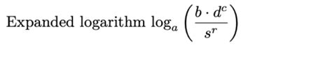 solved expanded logarithm los