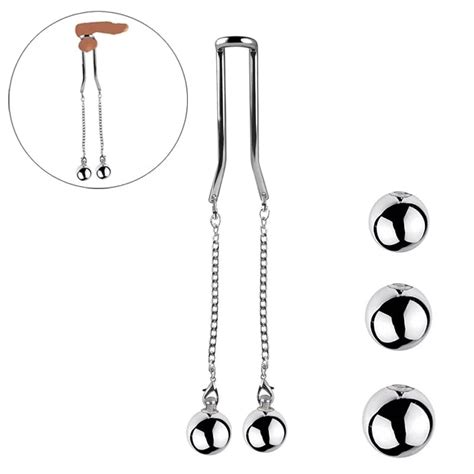 Stainless Steel Ball Scrotum Stretcher Testicle Heavy Ball Cbt Penis Enlargement Tool