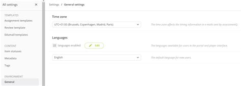 General Settings Televic Education