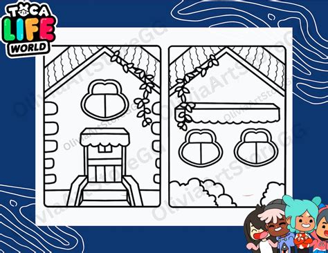 Furniture Paper Doll House Toca Boca Coloring Pages
