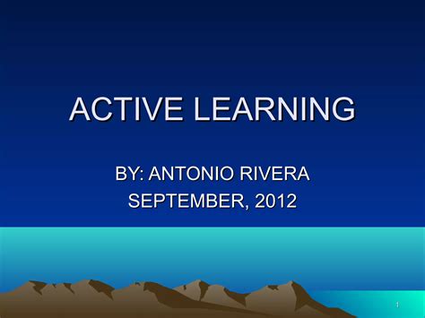 Active Learning Powerpoint Presentation Ppt