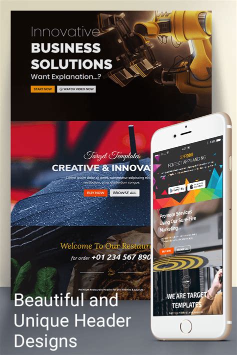 Beautiful And Unique Header Designs For Divi