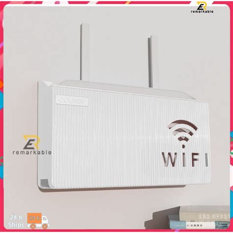 Mua Sẵn Sàng Cổ Wifi Router Kệ Hộp Treo Tường Nhựa Abs Người Tổ Chức Hộp Cáp Điện Chân Đế Tổ