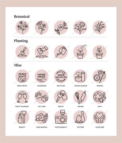 Free Editable Icons To Use In Your Custom Designs Botanical Paperworks