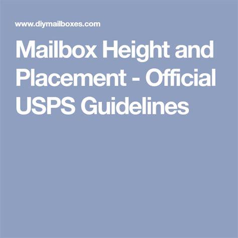 Mailbox Height And Placement Official USPS Guidelines Placement Mailbox Pemaquid