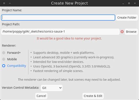 Show The Project Creation Dialog When Opening An Empty Projectgodot · Issue 7131