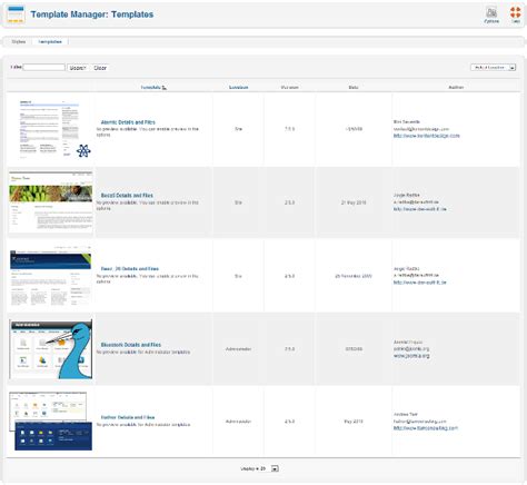 Help25extensions Template Manager Templates Joomla Documentation