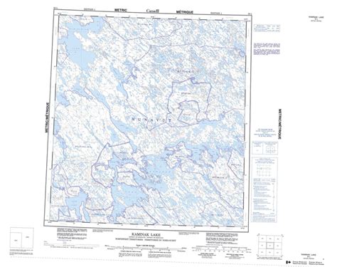 Buy Kaminak Lake Topo Map 055l Yellowmaps Map Store