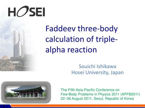 Ppt Faddeev Three Body Calculation Of Triple Alpha Reaction Powerpoint Presentation Id3974641