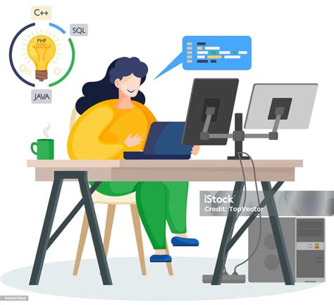 Programmer Engineering And Coding Programmer Working On Web Development