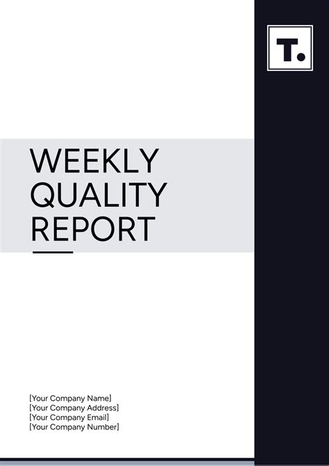 Free Weekly Quality Report Template To Edit Online