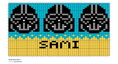 Simple Darth Vader By Sewingprincessliv Chart Minder
