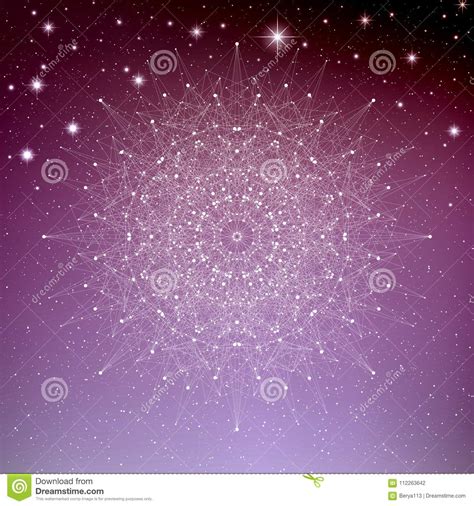 Molecule And Communication Illustration With Connected Dots Lines